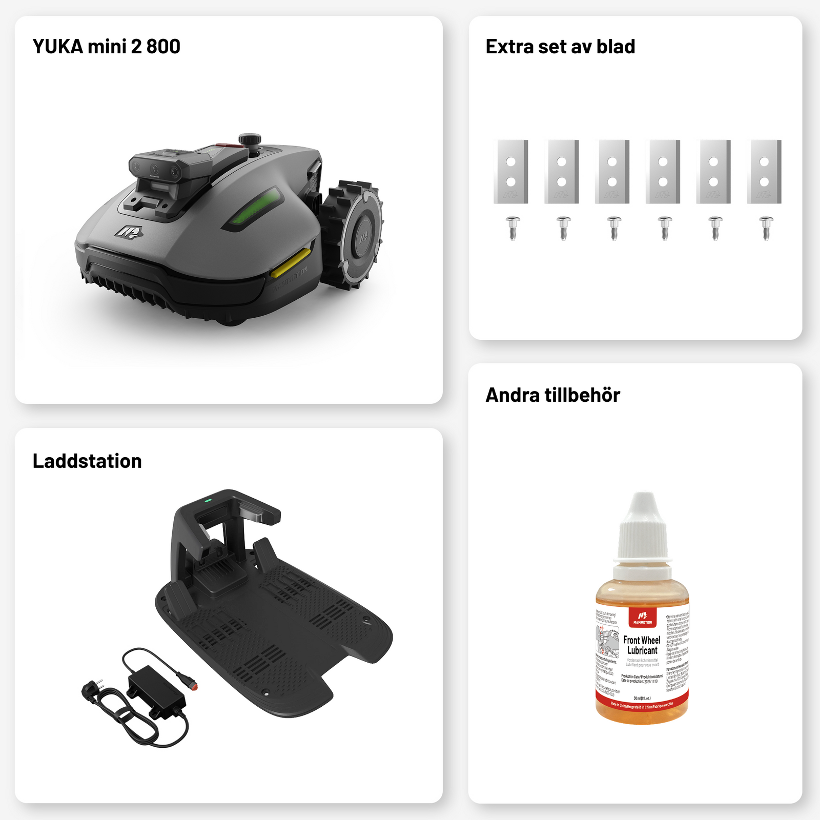 YUKA mini 2 800 Robotgräsklippare utan slinga | Mammotion SE